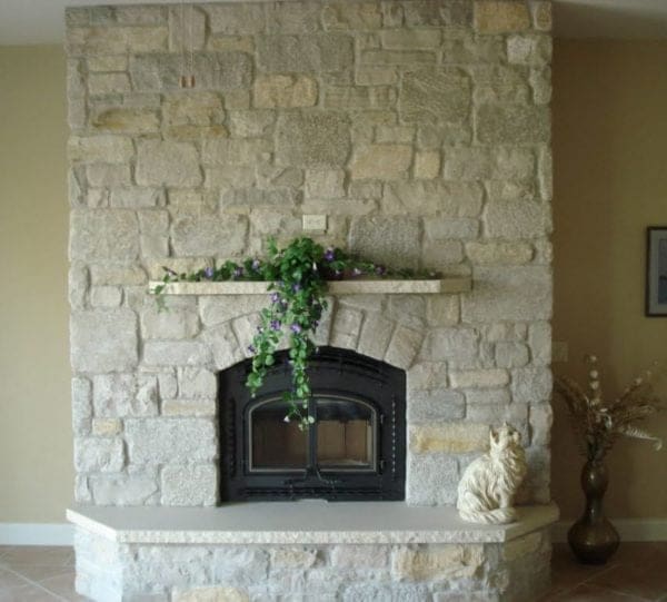 Cotswolds Natural Limestone Thin Veneer Interior Fireplace | Quarry Mill
